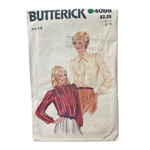 Butterick | Other | Butterick 488 Misses Blouse And Tie Sewing Pattern ...